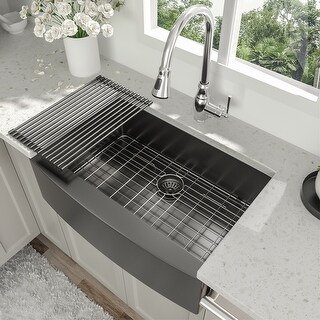 Stainless Steel Apron Front Kitchen Sink 10 Inch Deep Single Bowl - Bed ...