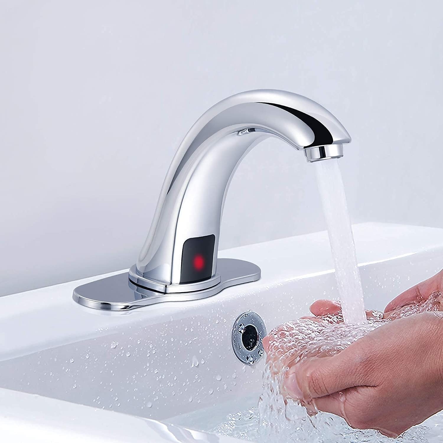 EPOWP Automatic Sensor Touchless Bathroom Sink Faucet with Deck Plate Bed Bath Beyond 35628988