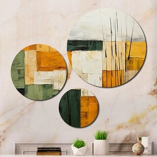 Designart "Cubism Geometric Plains I" Cubism Metal Wall Art Prints Set ...