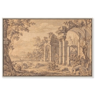 Landscape with a Draftsman Canvas Vintage Illustrations by Art Remedy ...