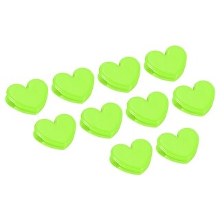 Paper and Bag Clips,10Pcs Heart Shape Clamps Snacks Bag clips,Green ...