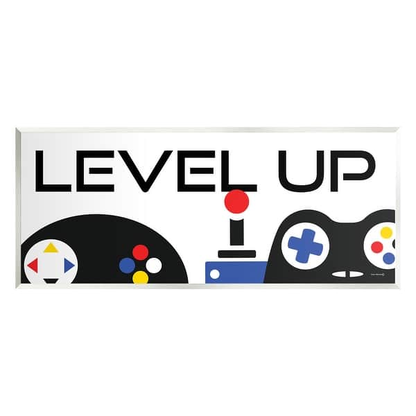 Stupell Level Up Varied Gaming Controllers Wall Plaque Art by Yass ...