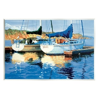 Stupell Boats at Marina Dock Wall Plaque Art Design by Robin Altman ...