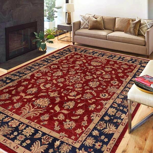 Oriental Ziegler Rachel Red Blue Hand-knotted Wool Rug - 9 ft. 4 in. x ...