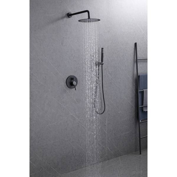 Matte Black showers System With Hand Shower And 2-way Diverter - Bed ...