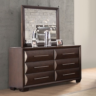 Furniture of America Chase Modern Wood 2-Piece 6-Drawer Dresser and ...