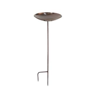 Achla Designs Burnt Copper Birdbath w/Stake, 16 Inch Diameter, Antique ...