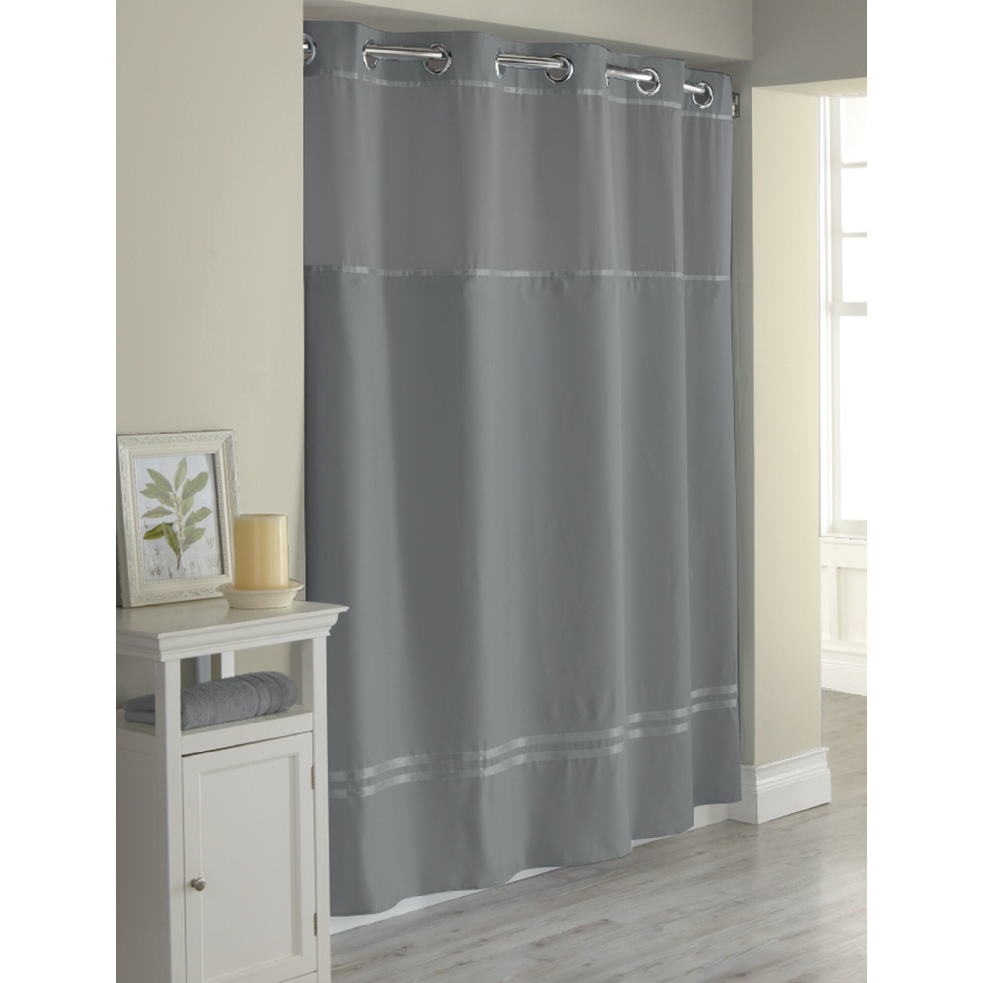 Hookless fabric shower curtain store