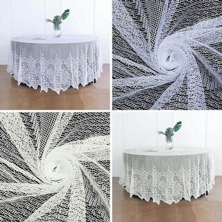Premium 108 Inch Round Lace Tablecloth - Bed Bath & Beyond - 42529449