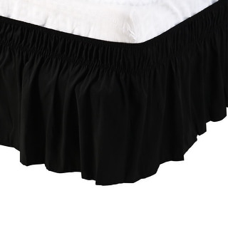 Bed Skirt Polyester Elastic Wrap Around Dust Ruffle - Bed Bath & Beyond ...