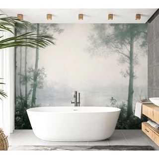 Peel & Stick Landscape Wall Mural - Grove Trees and Pond - Bed Bath ...