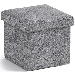Small Foldable Square Storage Ottoman Cube - Bed Bath & Beyond - 40394125