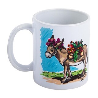 Novica Handmade Donkey Ceramic Mug - Bed Bath & Beyond - 35475940