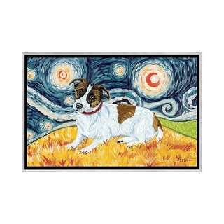 iCanvas "Jack Russell Terrier On A Starry Night" by Gretchen Kish ...