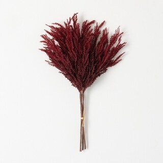 Sullivans Artificial Deep Red Grass Stem Red 19"H - 13"L x 13"W x 19"H ...
