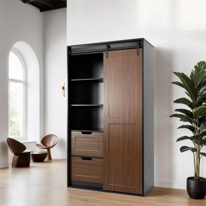 Mid Century Modern 35 to 44 in Armoires and Wardrobes Bed Bath Beyond