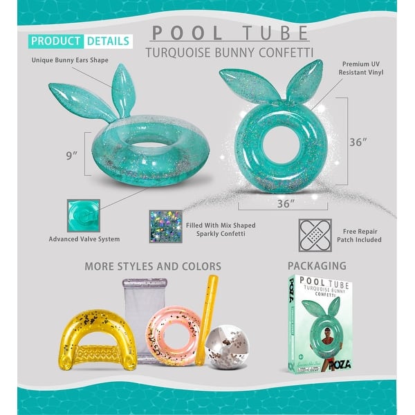Poza 2 Pack Floats POZA 2 Pack Of Inflatable Jumbo Pool Noodles - 74 ...