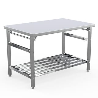 COSCO Smart Fold Stainless Steel Folding Workbench - Bed Bath & Beyond ...