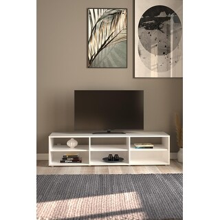Porch & Den Media 6 Shelf TV Stand - Bed Bath & Beyond - 36297197