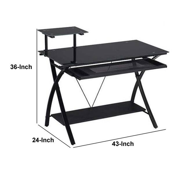 Erma Black Computer Desk - Bed Bath & Beyond - 9643589