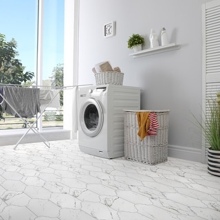 Merola Tile Timeless Provenzal Calacatta 6.25" x 12.75" Porcelain Floor ...