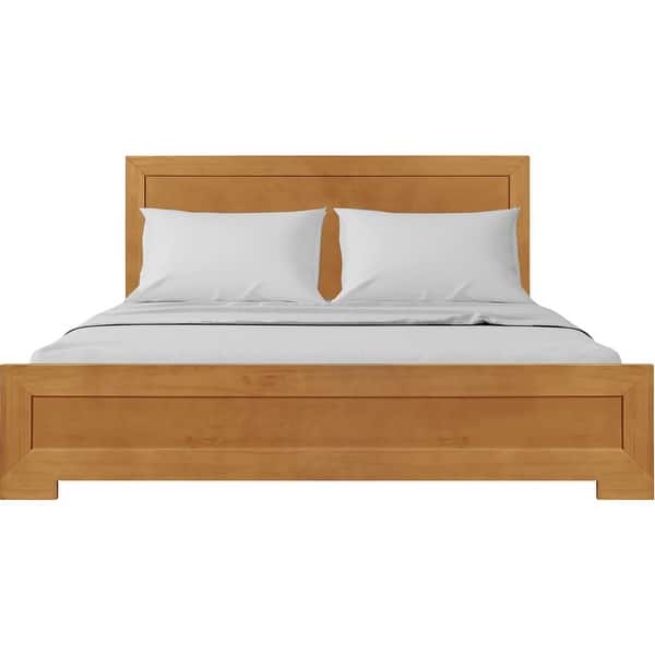 Oxford Wooden Platform Bed in Cherry Finish - Bed Bath & Beyond - 17116915