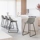 Modern Faux Leather Metal Frame Counter Height Bar Stools (Set of 4 ...