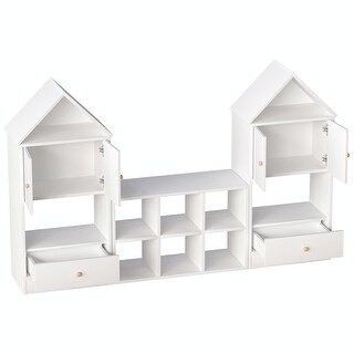 Kids House-Shaped Storage Organizer - Versatile Bookshelf and Toy ...