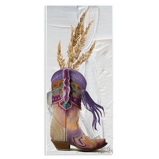 Stupell Cowboy Boot & Wheat Wall Plaque Art Design By Sasha - Bed Bath ...