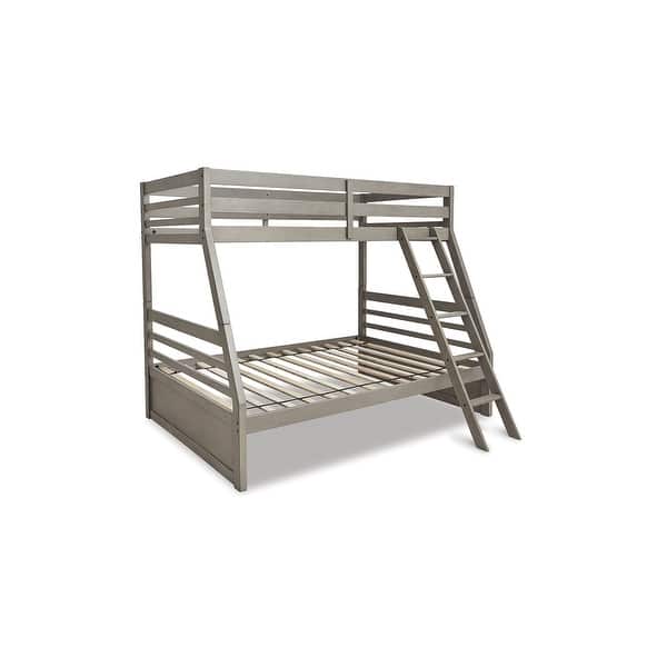 Signature Design by Ashley Lettner Light Gray Twin over Full Bunk Bed ...