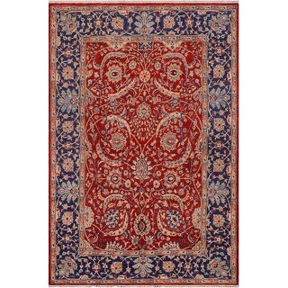 Classic Ziegler Abe Rust Blue Hand-knotted Wool Rug - 6 ft. 0 in. x 7 ...