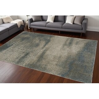 HomeRoots 7' X 10' Gray Abstract Power Loom Area Rug - 7' X 10' - Bed ...