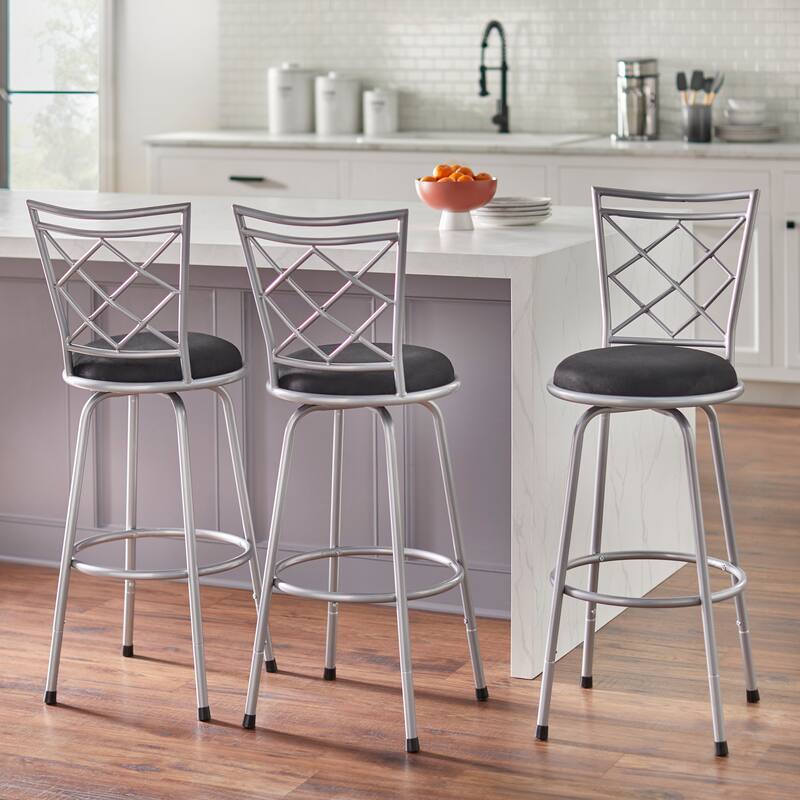 Simple Living Alyssa Adjustable Height Swivel Stools (Set of 3) - On ...