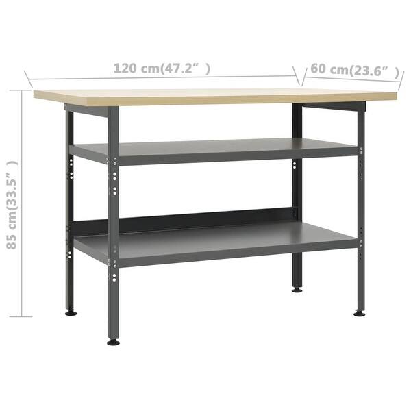 vidaXL Workbench with Three Wall Panels - Bed Bath & Beyond - 32622714