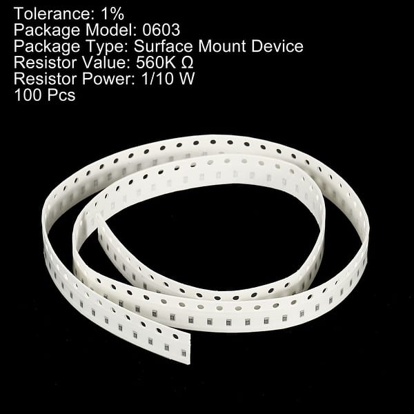 100 Pcs 0603 Chip Resistor 560K Ohm 1/10W Surface Mount Device SMT ...