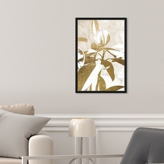 Oliver Gal 'Tan and Gold Plant' Floral and Botanical Gold Wall Art ...