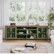 Bridgevine Home Modern Farmhouse 96 inch TV Stand Console for TVs up to ...