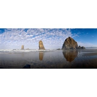 Needles And Haystack Rock Formations At Cannon Beach Oregon Poster ...