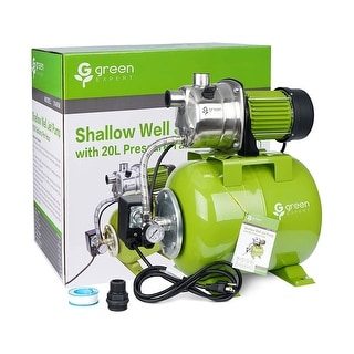 G green EXPERT Steel 3/4 Horsepower Shallow Well Automatic Booster Pump ...