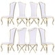 Luxury King Chairs Throne White PU Leather Dining Room Chair with Gold ...