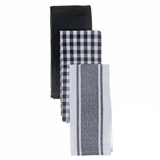 3 Pack Dish Cloth Set Grey Plaid - Bed Bath & Beyond - 40176907