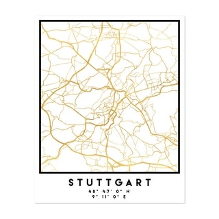Stuttgart Germany Stuttgart Street Map Maps Minimal Art Print/Poster ...