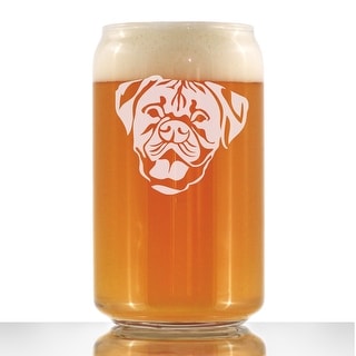 Boxer Face - Beer Can Pint Glass - Boxer Dog Gifts - 16 Ounce - Bed ...