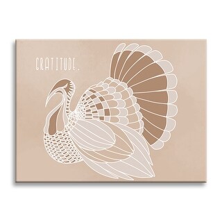 Minimal Turkey II' Fall Havest Canvas Wall Art - Bed Bath & Beyond ...