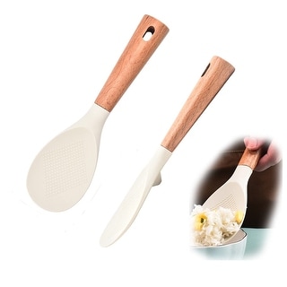 Heat Resistant Silicone Rice Spatula Spoon Paddle White - Bed Bath ...