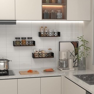 Set of 3 floating shelves with removable insert plate - Bed Bath ...