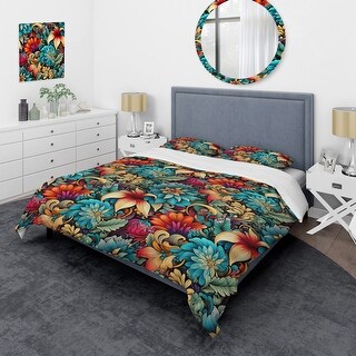 Designart "Tropical Tapestries Boho Pattern I" cottage bedding covert ...