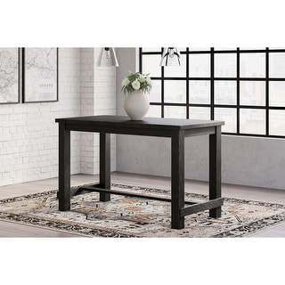 Signature Design by Ashley Jeanette Black Rectangular Counter Height Dining Table - 60"W x 30"D ...