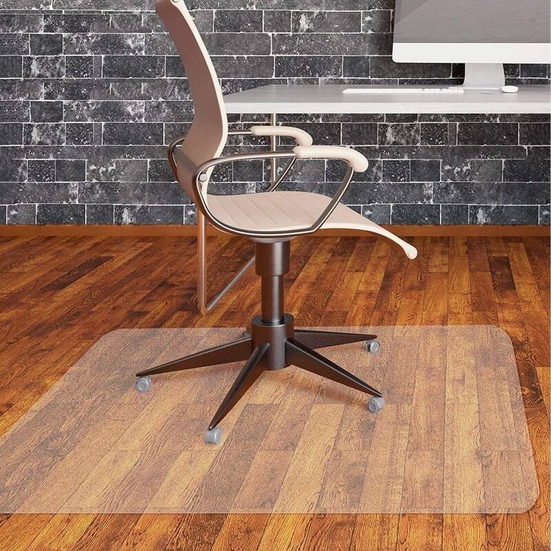 Moda Home Office PVC Chair Mat Rectangle Shape Leather Pattern ...