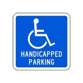 Lyle Handicapped Parking Sign,18" x 18" HC-020-18HA - 1 Each - Bed Bath ...